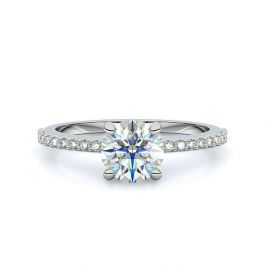 Petite Pavé Diamond Engagement Ring| Daniel William Diamonds
