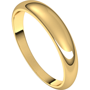 Standard Fit Round Tapered Band 4mm (14K White Gold)