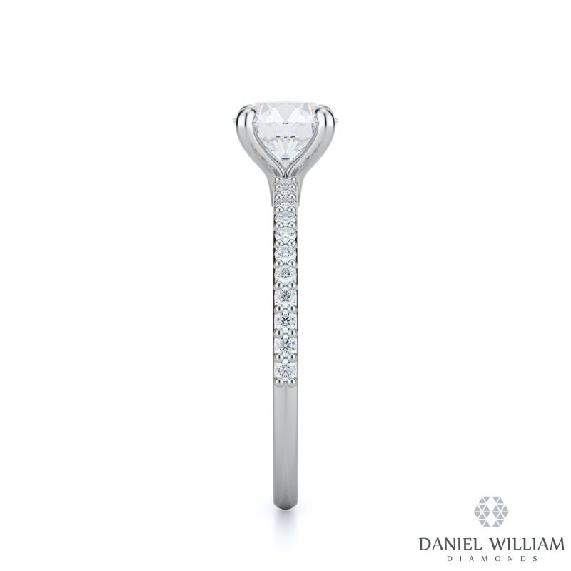 Petite Pavé Diamond Engagement Ring| Daniel William Diamonds